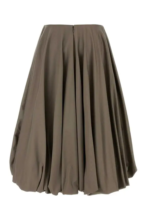 Balenciaga Mud Gabardine Skirt - Brown