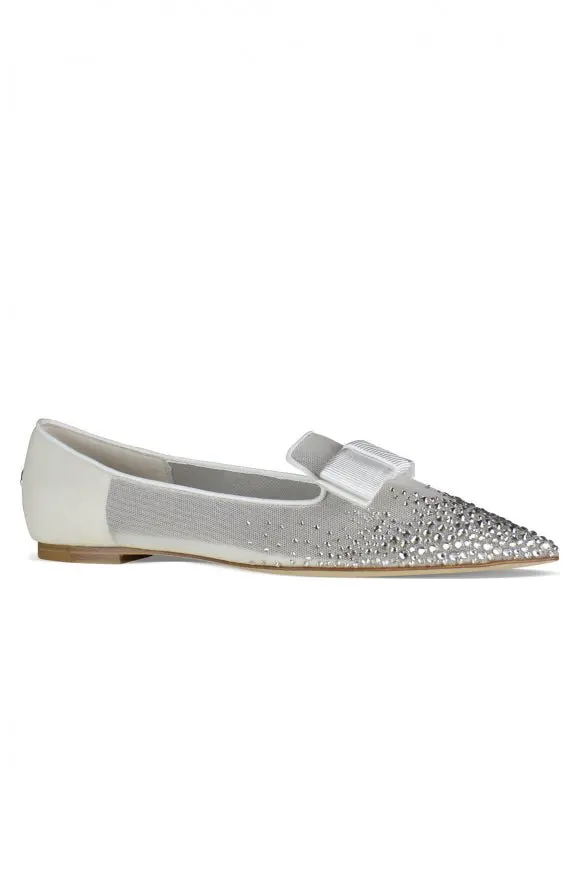 JIMMY CHOO Gala Pointed Toe Embellished Ballerinas