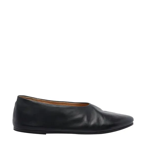 Marsèll Coltellaccio Leather Effect Flats - Black