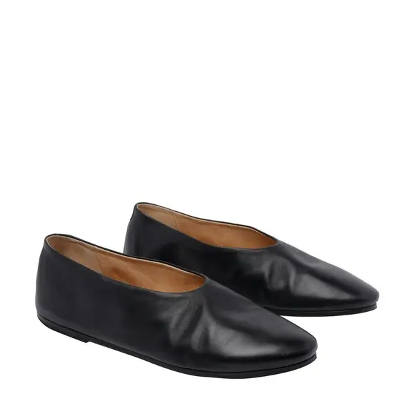 Marsèll Coltellaccio Leather Effect Flats - Black