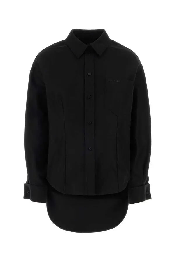 Balenciaga Gabardine Shirt - Black