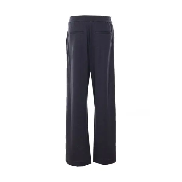 Brunello Cucinelli Wide Leg Trousers With Beaded Stripe - Gray