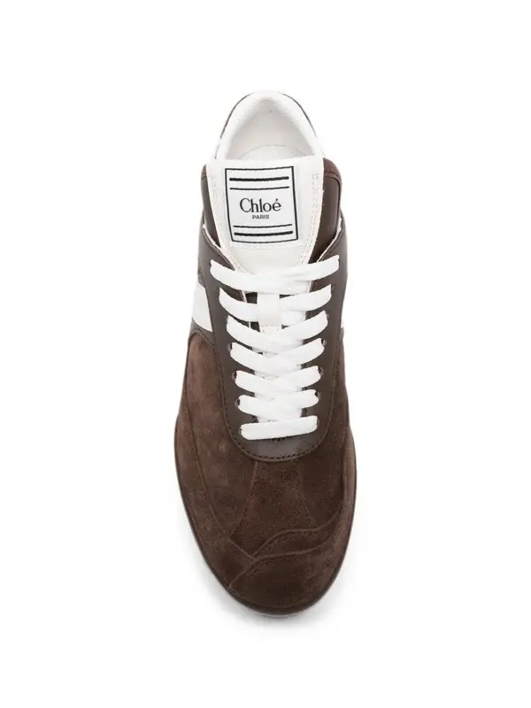 Chloé Kick Leather Sneakers With Logo Detail