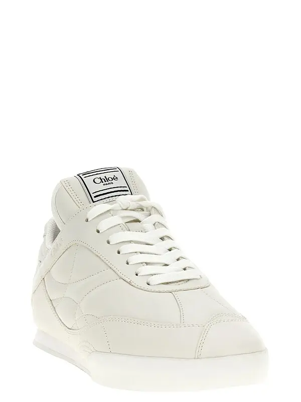 Chloé Kick Leather Sneakers With Logo Detail
