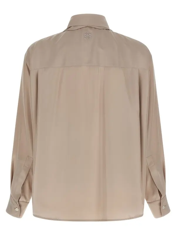 Loewe Silk Draped Shirt - Pink