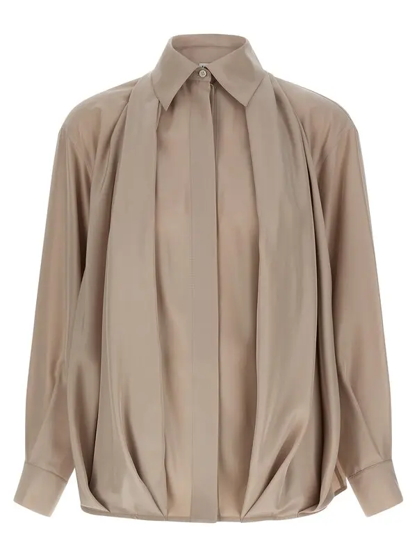 Loewe Silk Draped Shirt - Pink