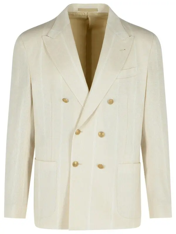 Eleventy Cotton Blend Blazer - Cream