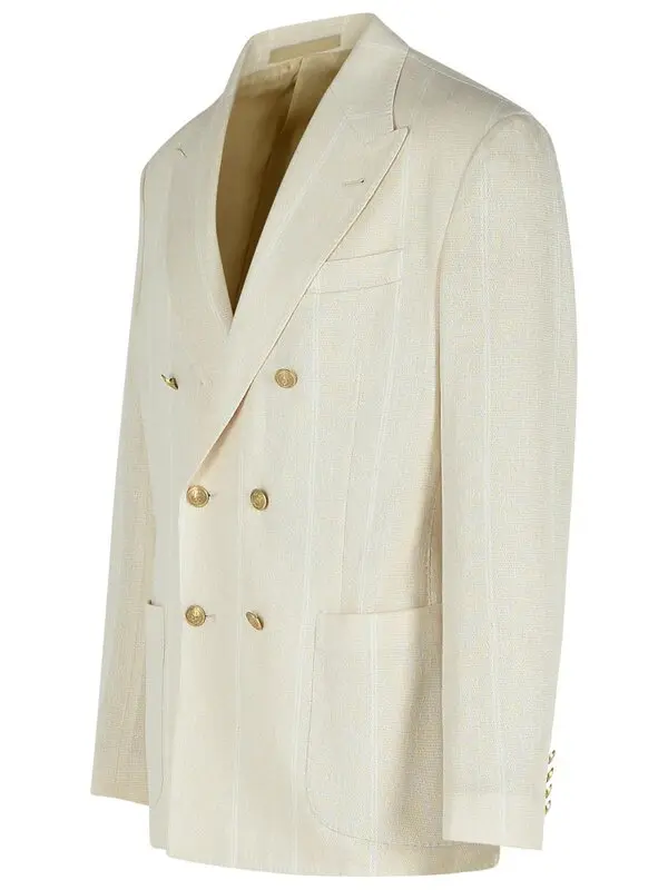 Eleventy Cotton Blend Blazer - Cream