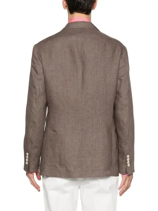 Brunello Cucinelli Linen Deconstructed Blazer - Multicolor