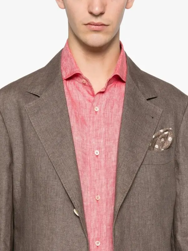 Brunello Cucinelli Linen Deconstructed Blazer - Multicolor