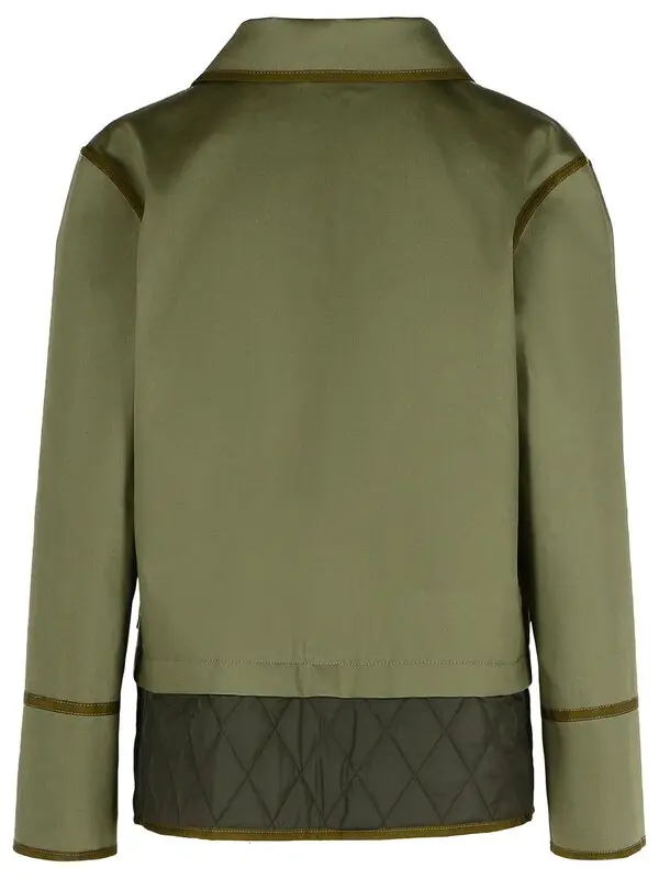 FAY Cotton Blend Jacket With Quilted Inserts