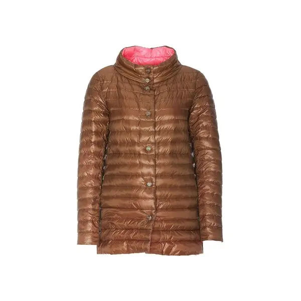 Herno Ultralight Down Coat With Goose Down And Feather Padding - Brown