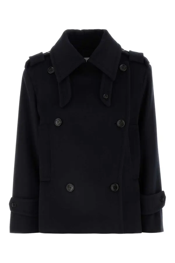 Max Mara Wool Blend Laveno Coat - Blue