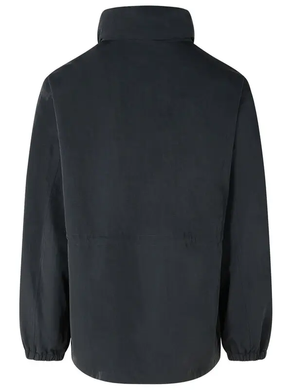 Burberry Polyamide Raincoat With Raised Neck And Logo Detail