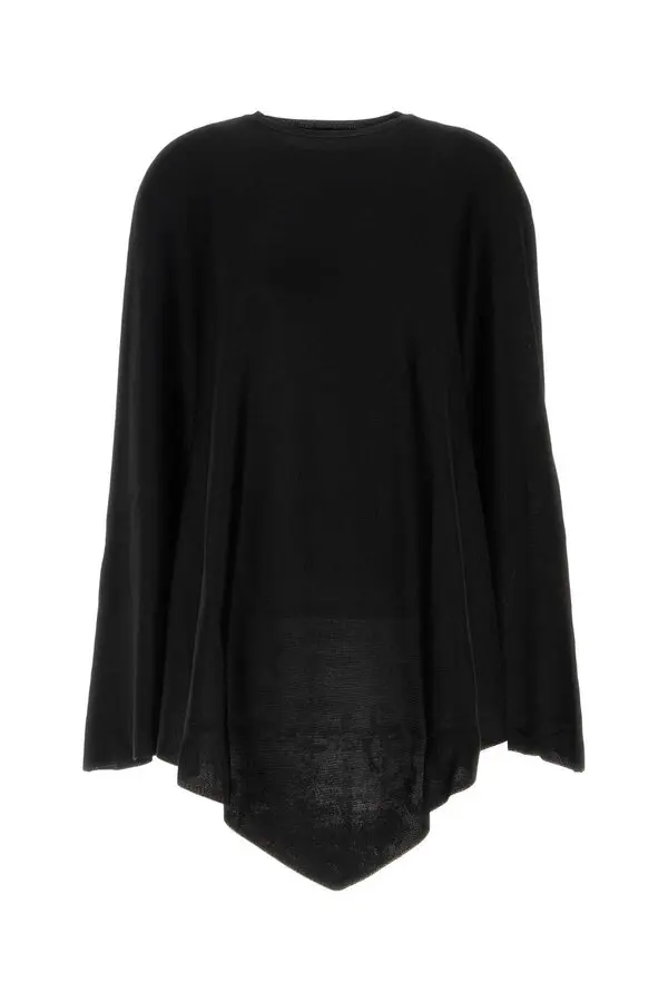 Balenciaga Stretch Viscose Blend Cape - Black