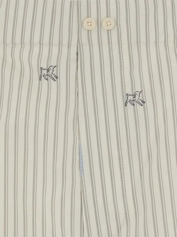 Jacquemus Striped Cotton Pants With Elasticated Waist
