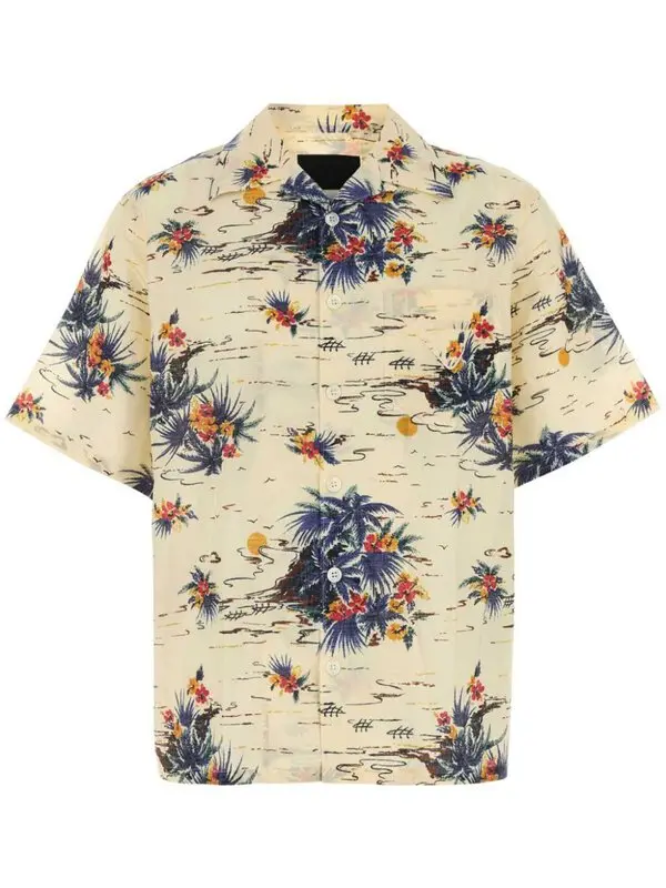Prada Hawaii Batista Cotton Short-sleeved Shirt - Multicolor