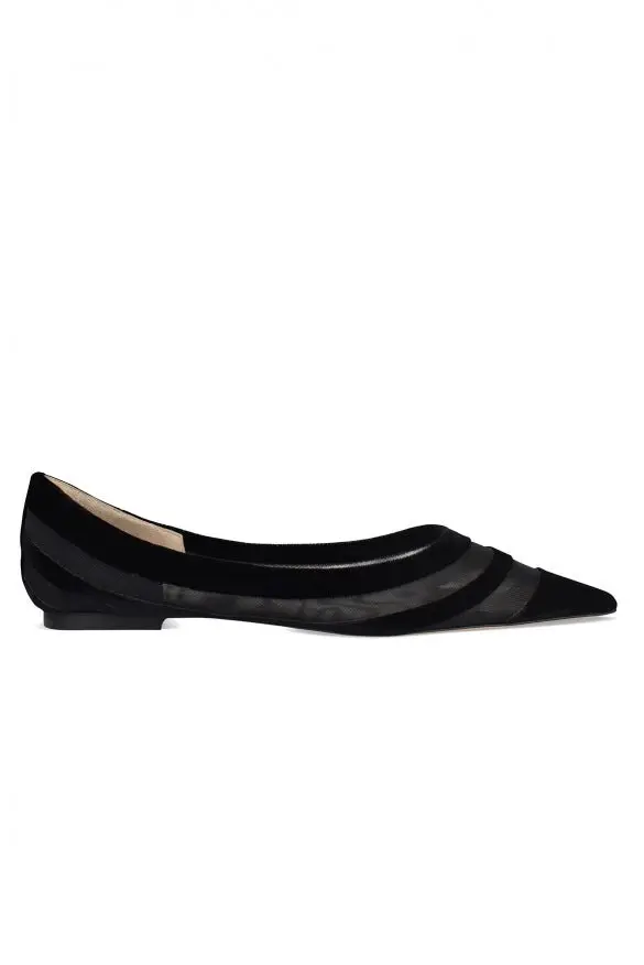 JIMMY CHOO Love Ballerinas - Black