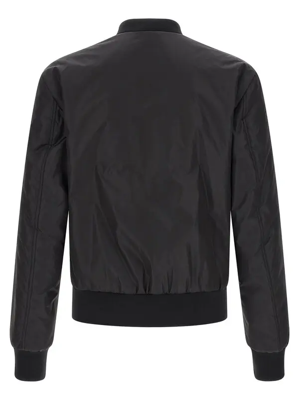 Dolce & Gabbana Logo Plaque Bomber Jacket - Black