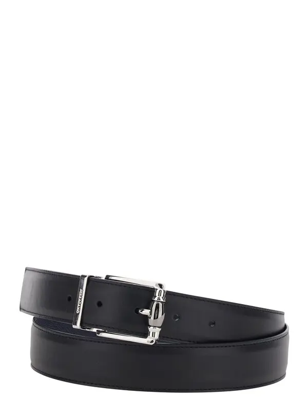 FERRAGAMO Double Adjustable Belt With Black Leather Buckle