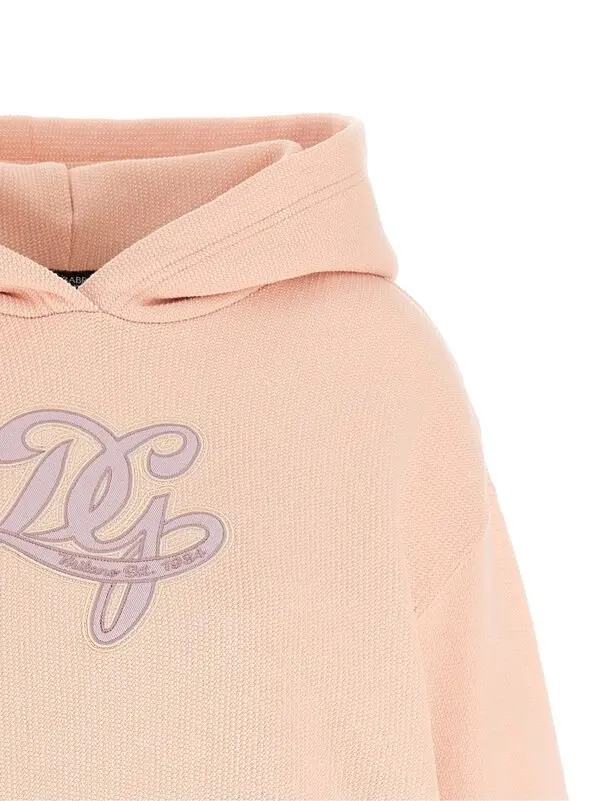 Dolce & Gabbana Logo Embroidered Cotton Hoodie