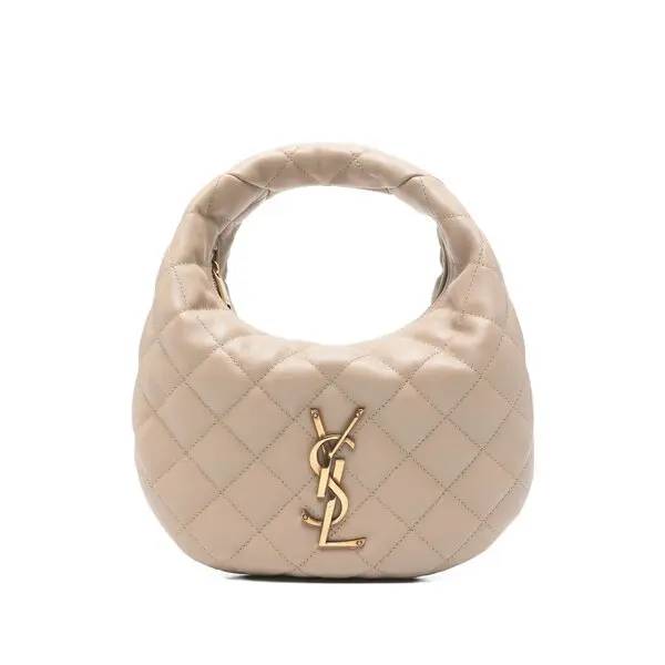 Saint Laurent Quilted Logo Top Handle Bag