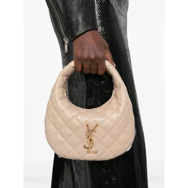 Saint Laurent Quilted Logo Top Handle Bag