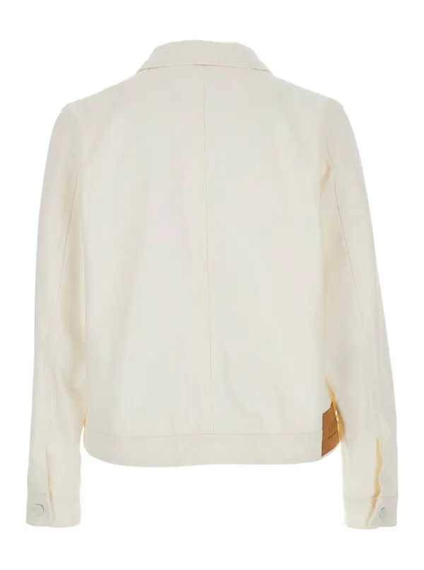 AMI Paris Classic Collar Zip-up Jacket With Embroidered Logo - Multicolor