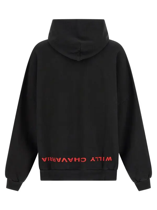 WILLY CHAVARRIA Welcome To America Hooligan" Hoodie - Black