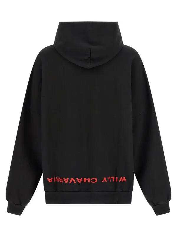 WILLY CHAVARRIA Welcome To America Hooligan" Hoodie - Black