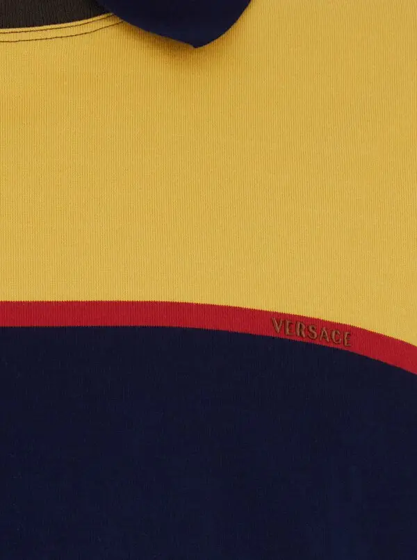 Versace Strips' T-shirt With Colorful Details For
