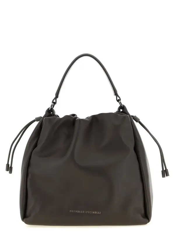 Brunello Cucinelli Bucket Mellow Lamb Leather Handbag