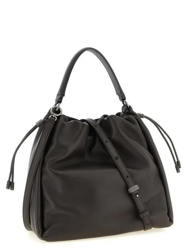 Brunello Cucinelli Bucket Mellow Lamb Leather Handbag