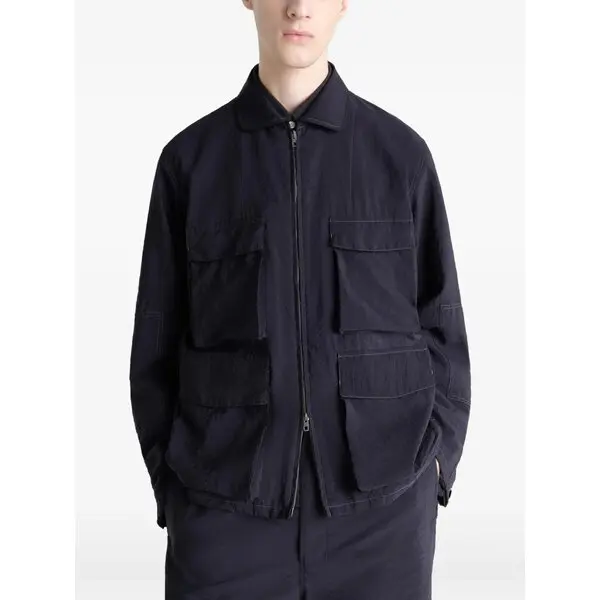 LEMAIRE Cotton Military Jacket - Blue