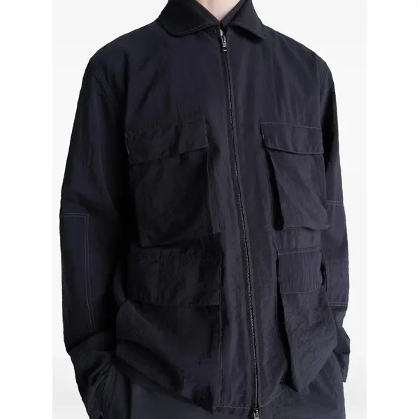 LEMAIRE Cotton Military Jacket - Blue