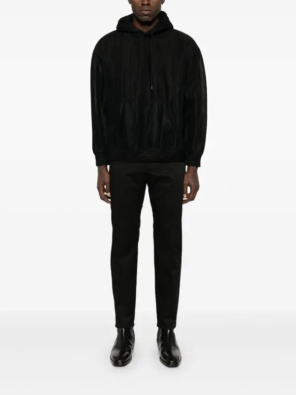Dolce & Gabbana Logo-embroidered Tapered Leg Cotton Trousers - Black