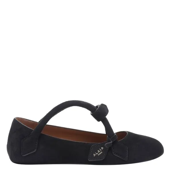Alaïa Suede Mary Jane Flats