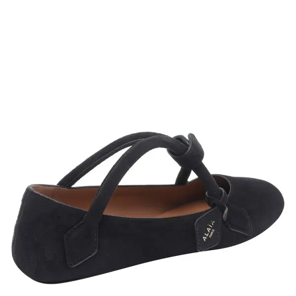 Alaïa Suede Mary Jane Flats