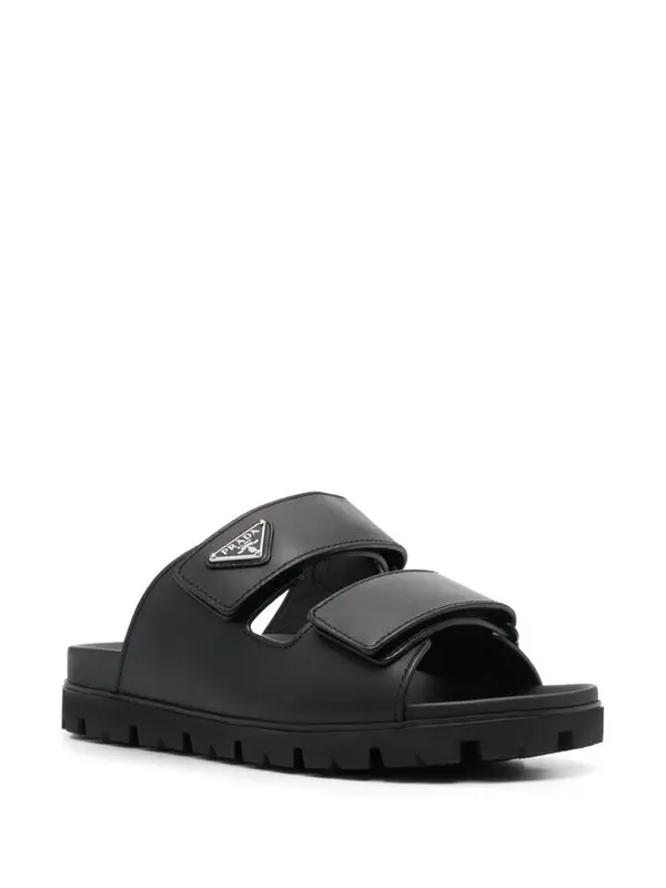 Prada Calf Leather Strap Sandals
