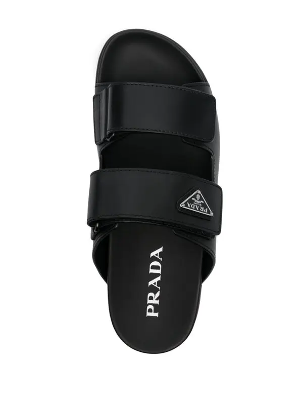 Prada Calf Leather Strap Sandals