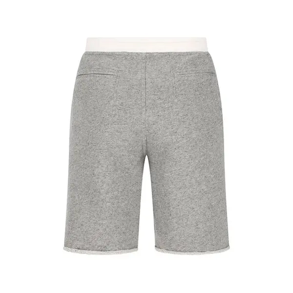 Brunello Cucinelli Cotton Linen Blend Logo Detail Shorts