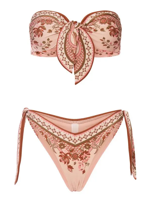 Zimmermann Aster Scarf Detail Bikini - Multicolor