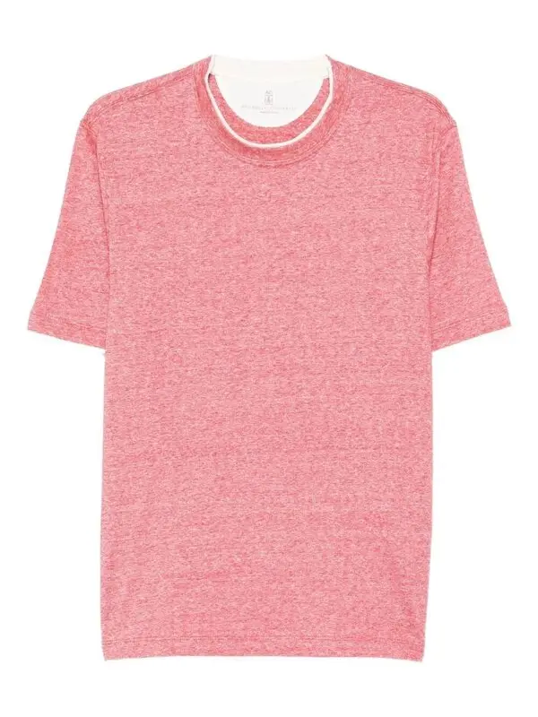 Brunello Cucinelli T-shirt With Faux-layering - Multicolor