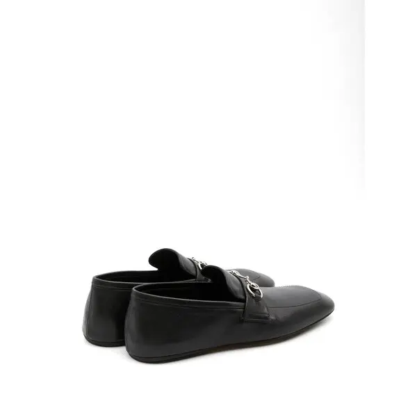 Gucci Leather Horsebit Detail Loafers - Black