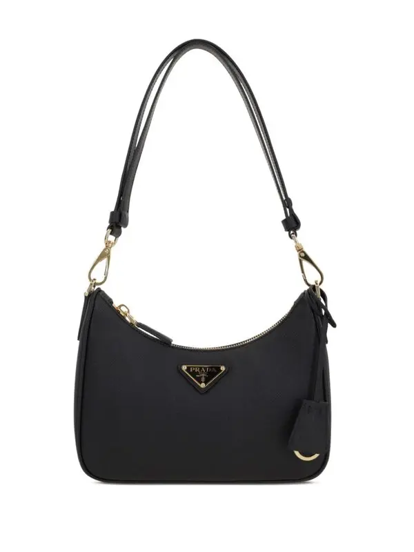 Prada Re-edition Saffiano Leather Mini Bag - Black