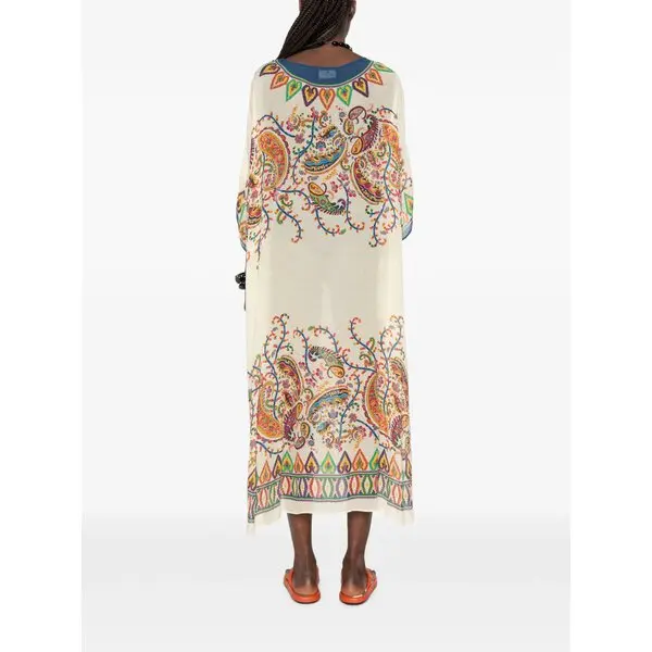 Etro Paisley Print Round Neck Day Dress