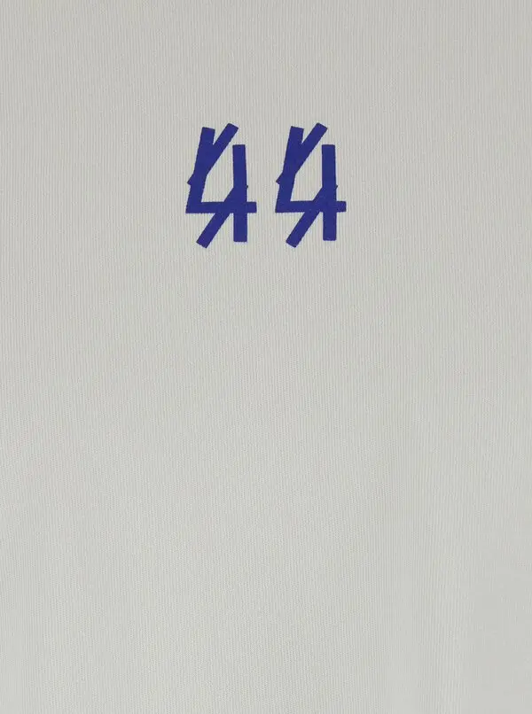 44 LABEL GROUP Cotton T-shirt With Short Sleeves And Logo On Front For - White