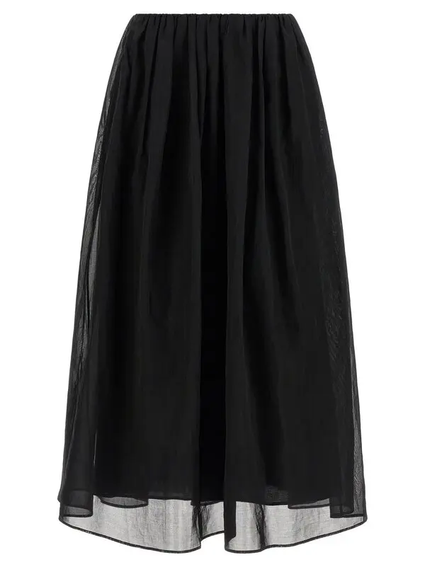 Brunello Cucinelli Organza Skirt - Black