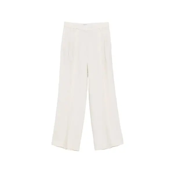 Brunello Cucinelli Wide Leg Pleated Trousers
