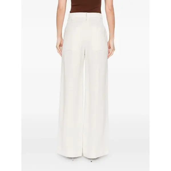Brunello Cucinelli Wide Leg Pleated Trousers